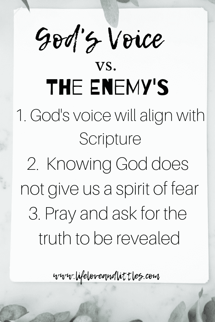 3 Key Ways To Determine God's Voice Vs. The Enemy's - Joy In His Grace